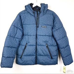 Members Only | Jackets & Coats | Members Only Blue Speckled Puffer Coat ...